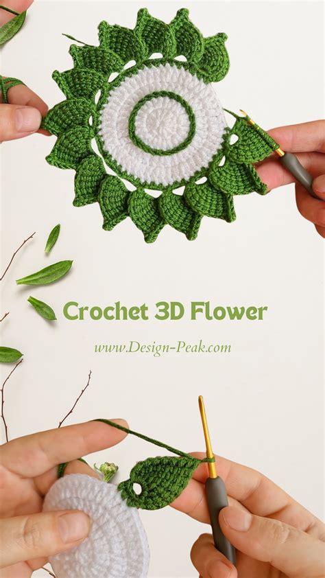 Image result for 3D Crochet Flower Patterns