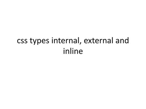 Image result for Inline External/Internal CSS Example