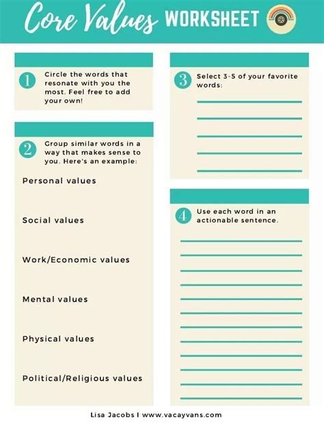 Image result for Core Values Exercise