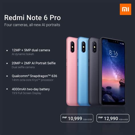 Image result for MI Note 6 Pro Price