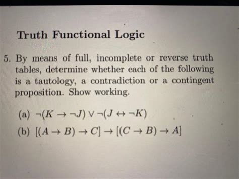 Image result for Truth-Functional Logic