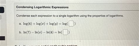 Image result for Condense Expression to a Single Logarithm