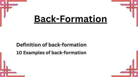 Image result for Back-Formation