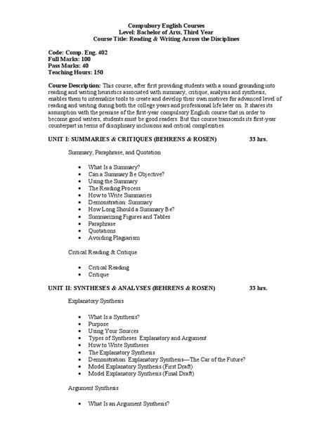 Image result for BA Program for All Combination Programe Syllabus