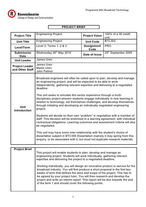 Image result for Program Brief Template