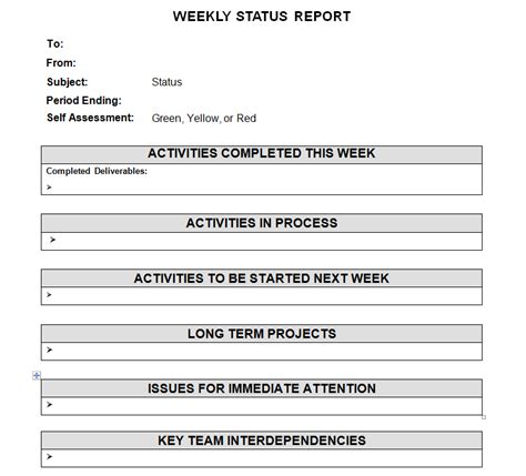 Employee Weekly Status Report Template - Prioritization Blog