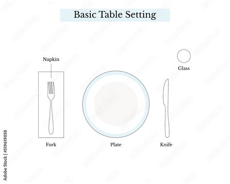 Image result for Drawing of a Basic Table Setting