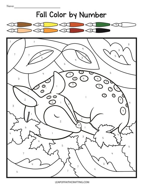 Image result for Fall Color by Number Free Printable