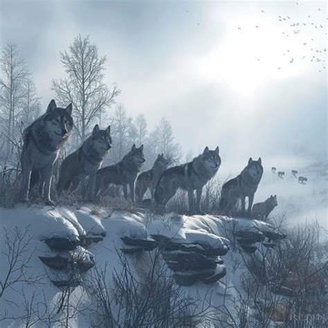 Image result for Wolves in Winter