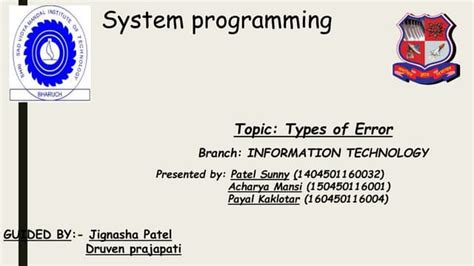 Image result for Different Types of Programming Error
