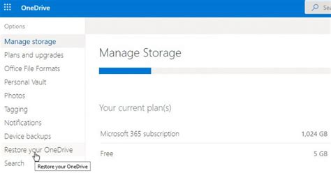 Image result for Restore OneDrive Files