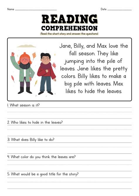 Image result for Short Story Reading Comprehension