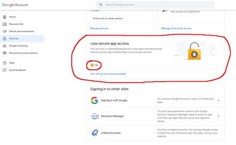 Image result for Google Allow Less Secure Apps