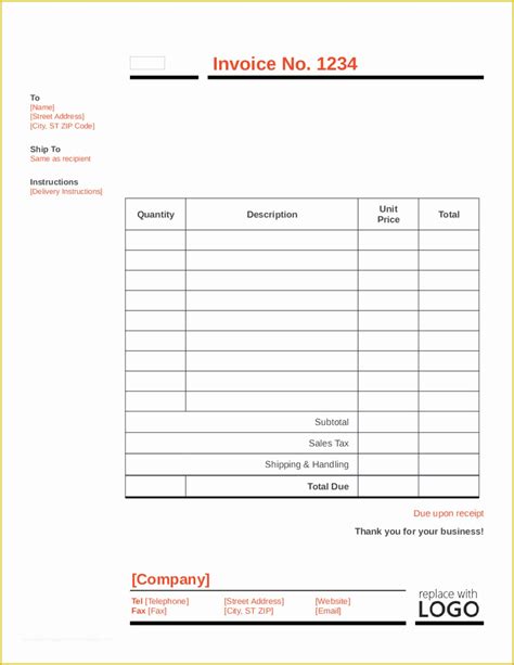 Image result for Free Fillable Invoice Template PDF