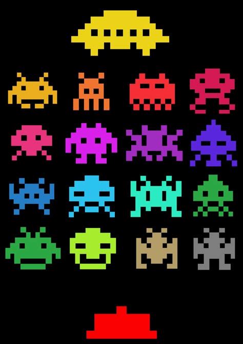 Image result for Space Invaders Pixel Shield