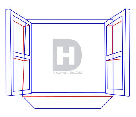 Image result for How to Draw an Open Window
