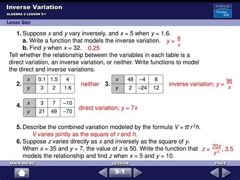 Image result for Inverse Variation Making a Chart