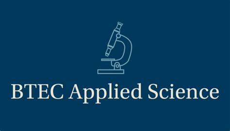 Image result for BTEC Applied Science Overview