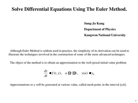 Image result for Solving Euler Equations