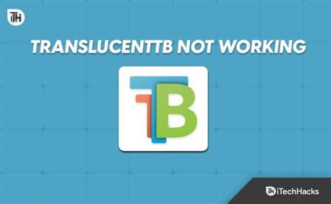 Image result for Translucenttb Not Working W11