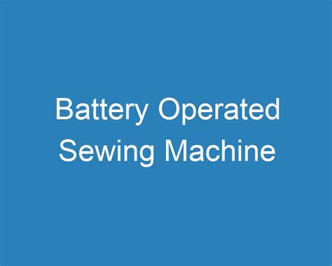 Image result for Battery Operated Sewing Machine