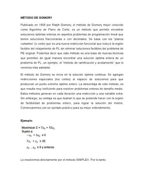 Image result for Gomory Method Examples