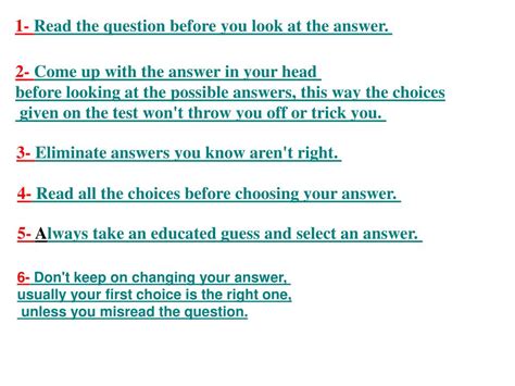 Image result for Test Tips Multiple Choice