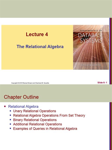 Image result for Relational Algebra in Database PDF