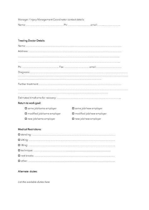 Image result for Return to Work Program