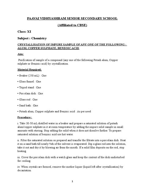 Image result for Crystallisation Method Experiment