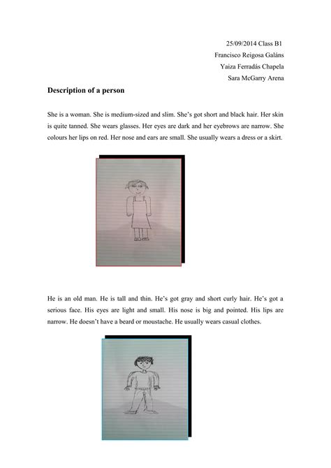 Image result for Example Description of a Person