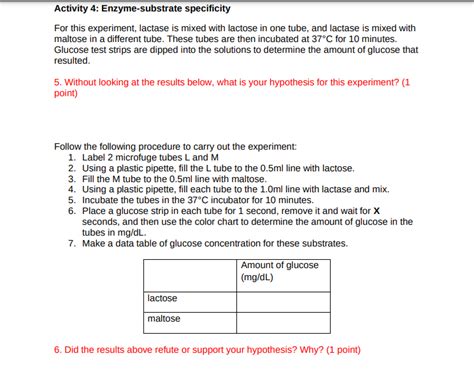 Image result for Exercise 1 Enzyme Specificity
