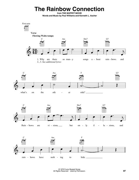 Image result for Rainbow Connection Chords