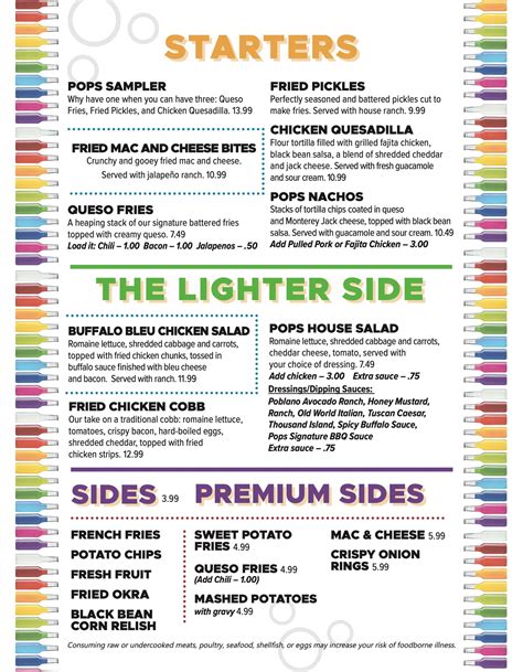 Image result for Pops Cafe Menu