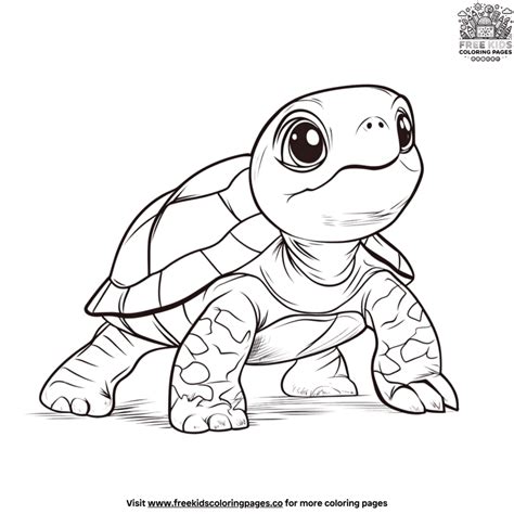 Sweet Baby Turtle Coloring Pages For Little Artists