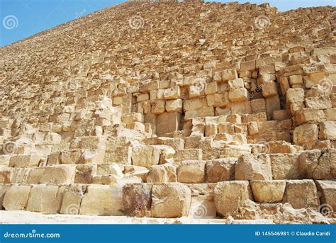 Close-up on the Pyramid of Kefren in Cairo, Giza, Egypt Stock Image ...