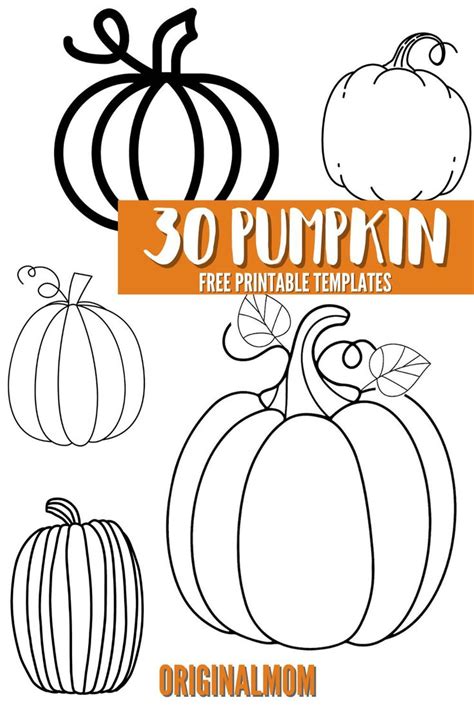Grab these pumpkin template free printables for all your fall craft ...