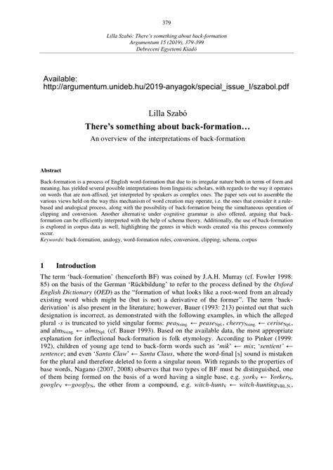 Image result for Back-Formation