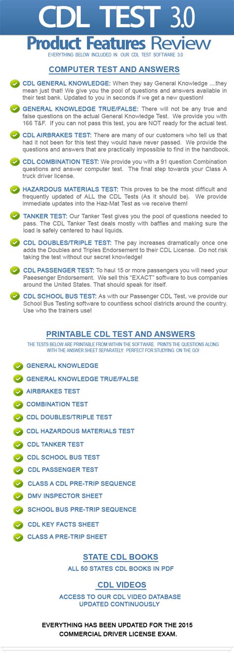Image result for Printable CDL Practice Test