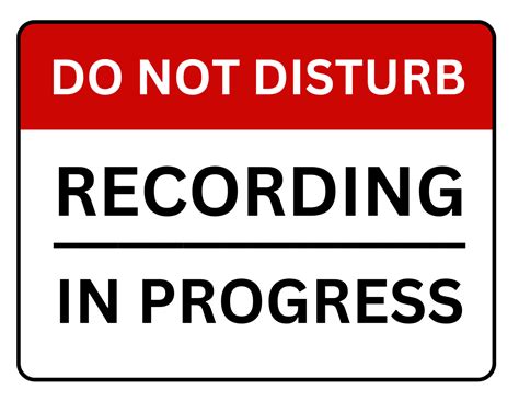 Image result for Filming in Progress Sign Printable