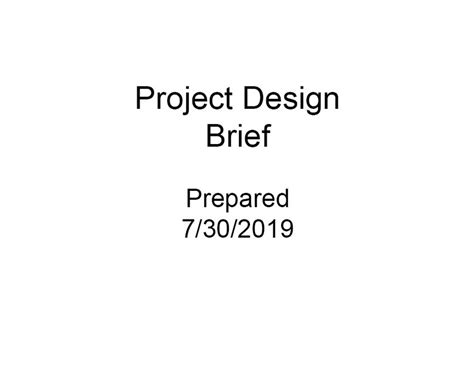 Image result for Project Design Brief