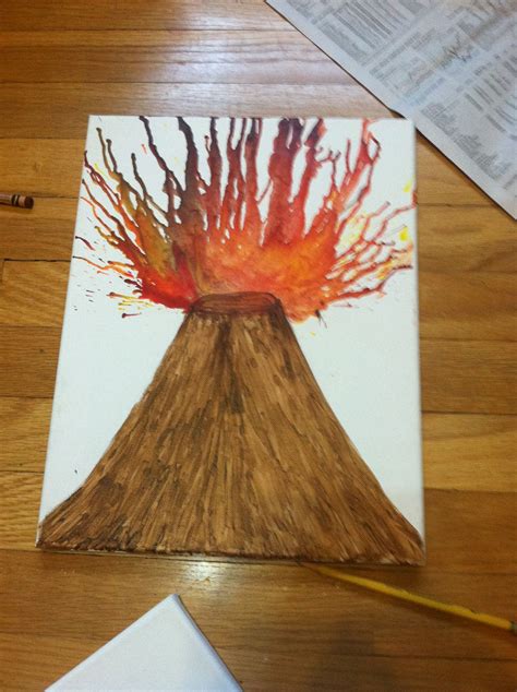 Image result for Volcano Art Lesson