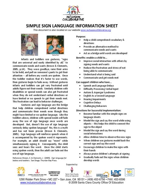 Image result for Sign Language Chart for Kids