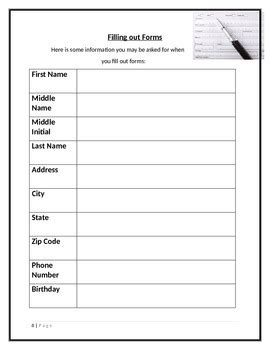 Image result for Fill Out Form Examples