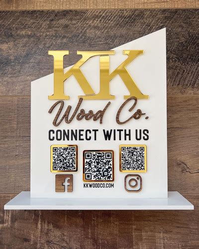 Customized QR Code sign | KK Wood Co.