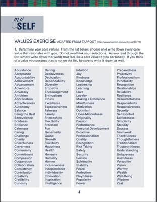 Image result for Core Values Exercise