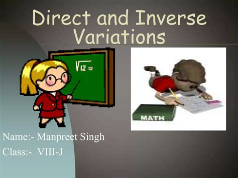 Image result for Direct and Inverse Variation