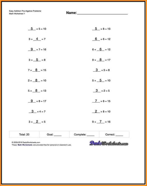 Image result for College Math Basic Worksheet