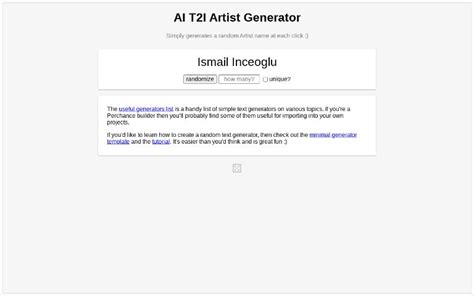 Image result for Random Artist Generator