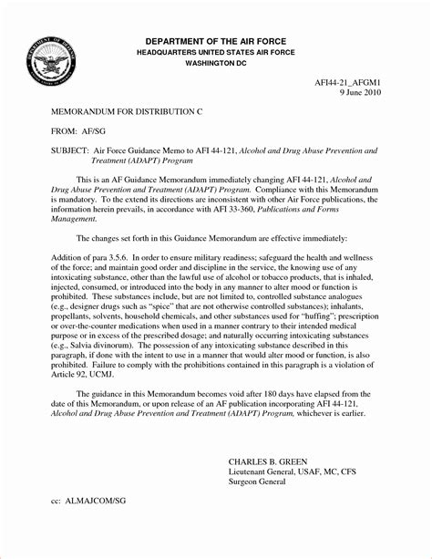Image result for Memorandum for Record Example